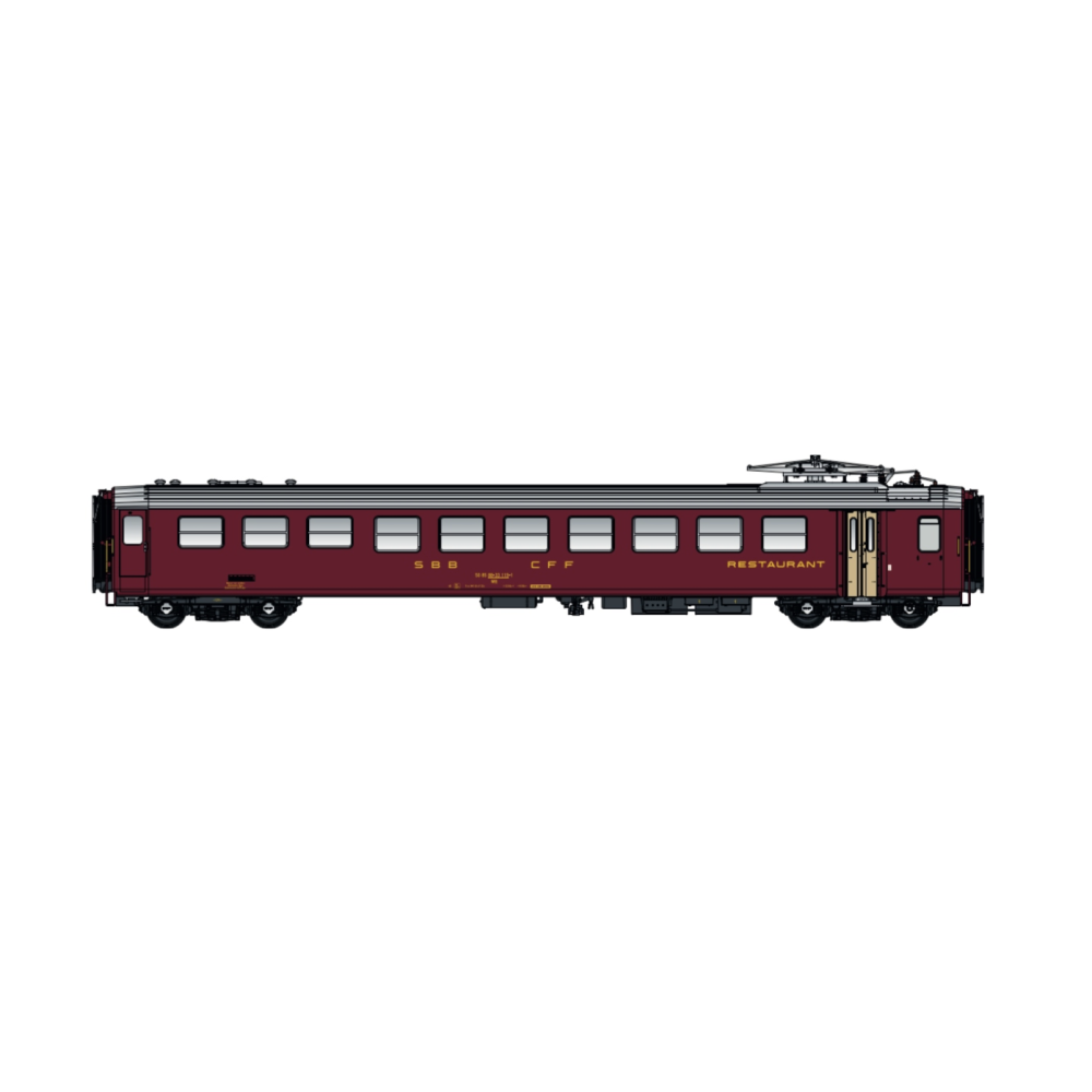LS Models PI9720 - Voiture UIC-X RIC WRm, restaurant, SBB-FFS, Ep IVa